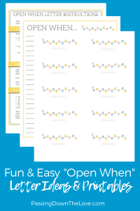Easy "Open When" Letter Ideas for Kids and Grandkids + Printables