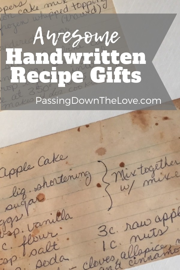 Handwritten Recipe Gifts to Celebrate and Preserve Family Favorites